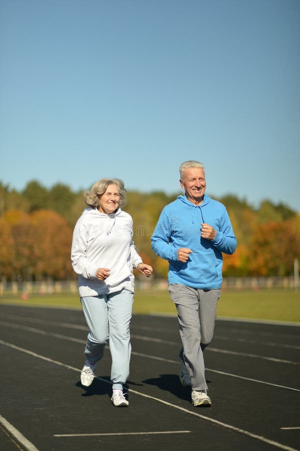 Fit senior couple stock image. Image of people, mature - 45822749