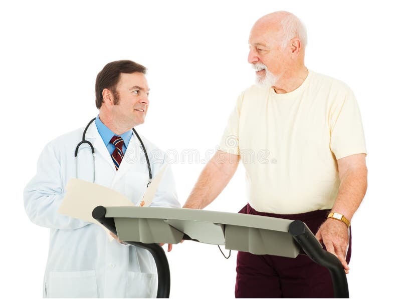 Fit Senior Man Consults Doctor Stock Image - Image of office, caucasian ...