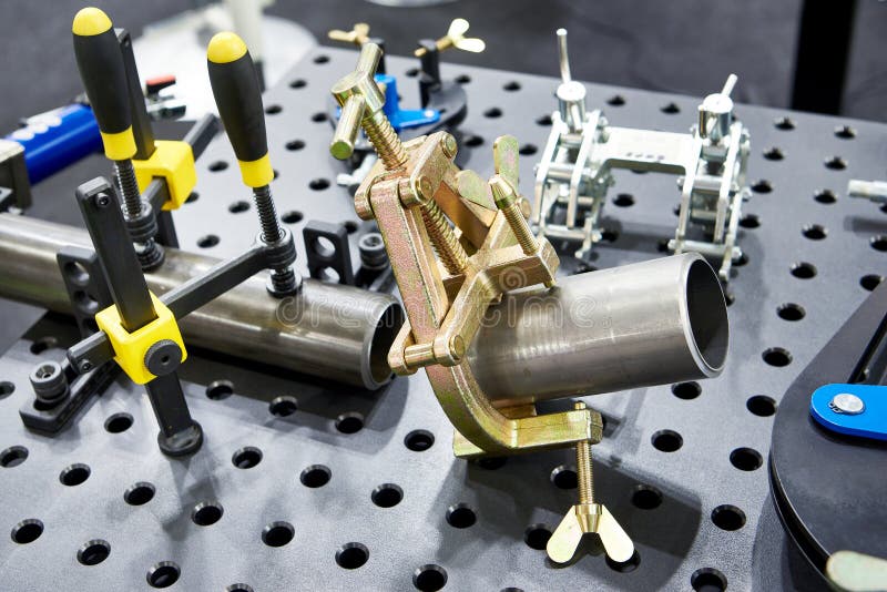 Fit Up and Alignment Tools for Pipes Stock Image - Image of industry ...