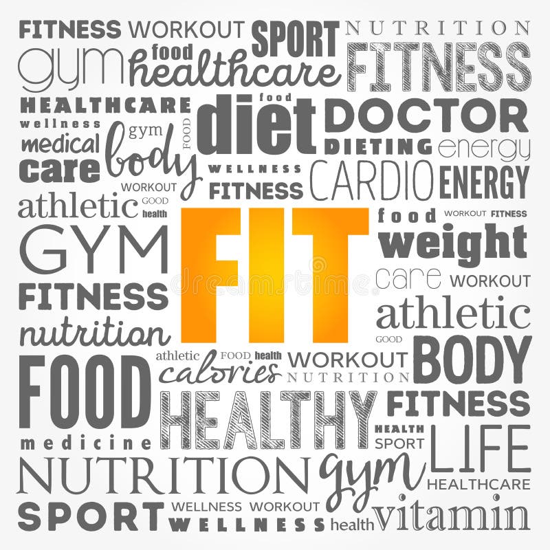 FIT Word Cloud Collage Background Stock Illustration - Illustration of ...