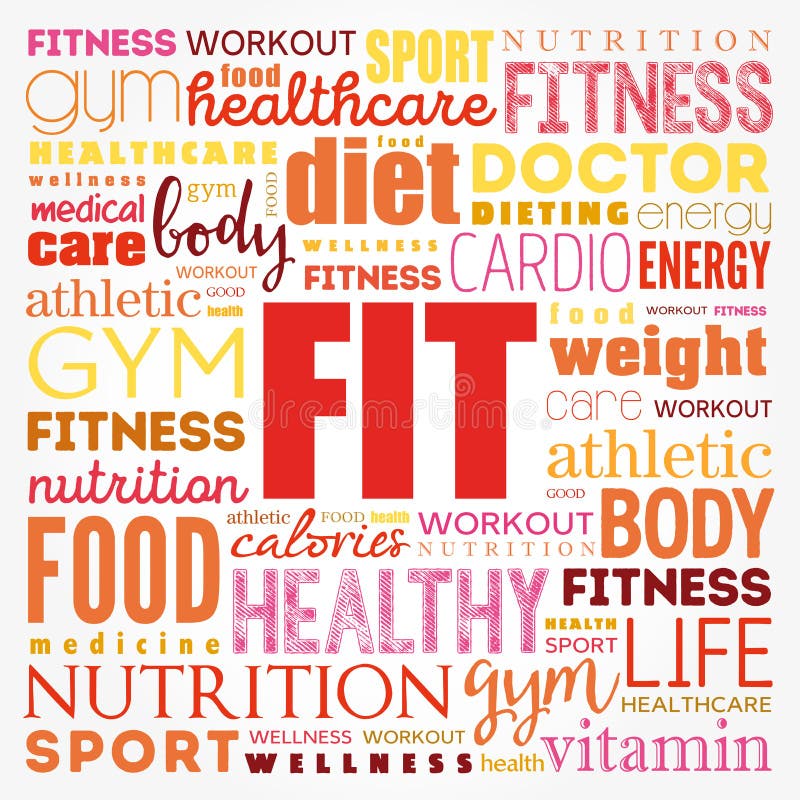 FIT Word Cloud Collage Background Stock Illustration - Illustration of ...