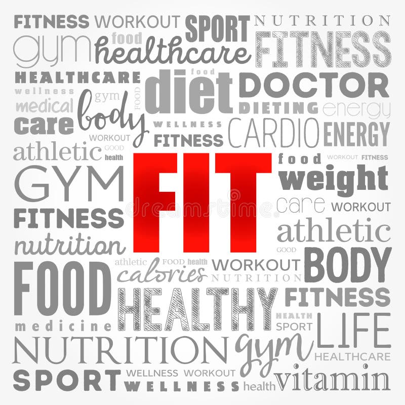FIT Word Cloud Collage Background Stock Illustration - Illustration of ...