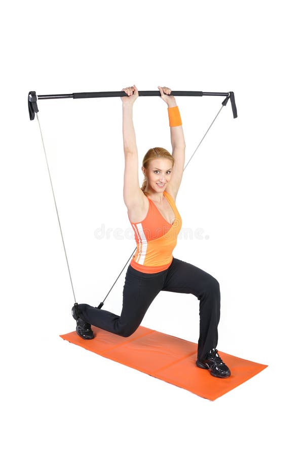 Fit Young Female Pilates Instructor Stock Image - Image of bosu ...
