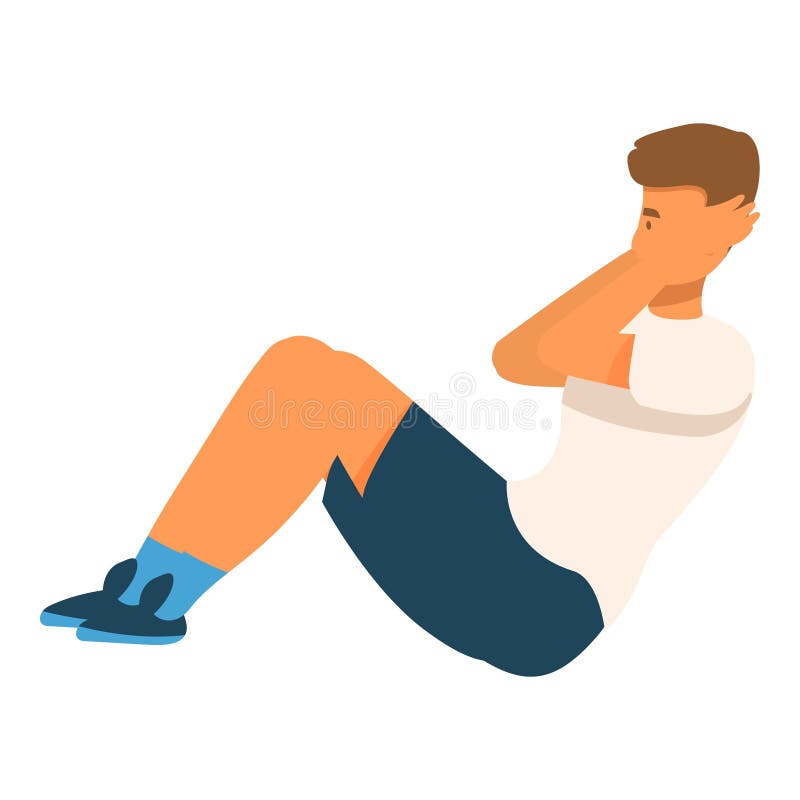 Young Man Doing Crunches Stock Illustrations – 77 Young Man Doing ...