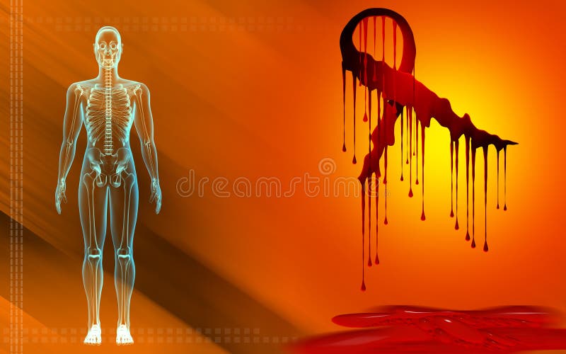 Fita Da SIDA E Corpo Humano Transparente Ilustração Stock - Ilustração ...