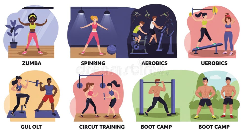 Zumba Cartoon Stock Illustrations – 233 Zumba Cartoon Stock ...