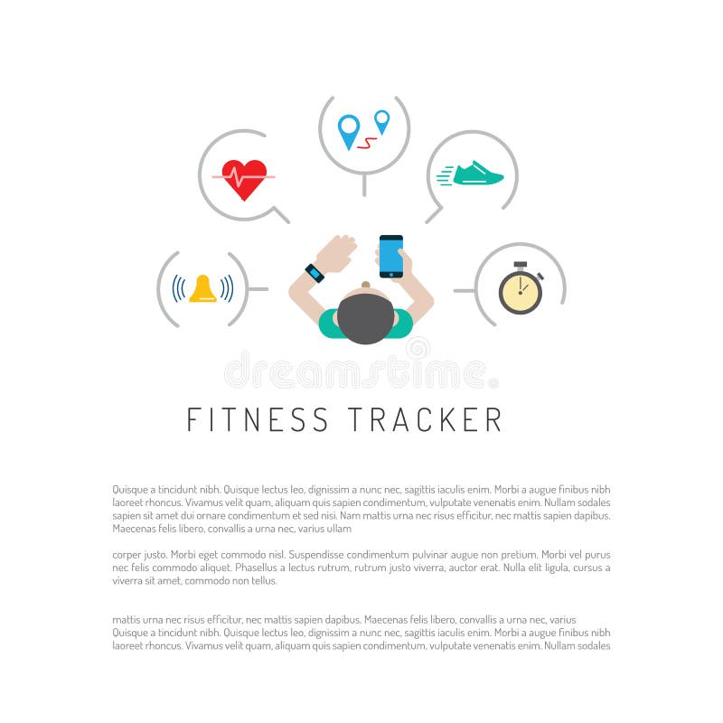 Fitness Activity Tracker 08 Stock Illustration - Illustration of bangle ...