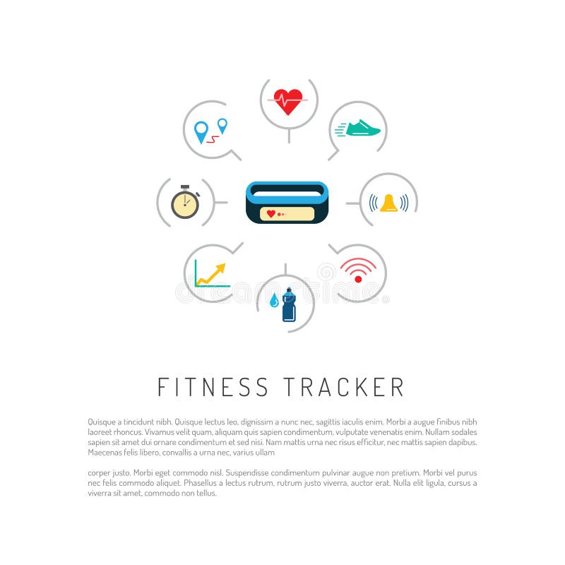 Fitness Activity Tracker 08 Stock Illustration - Illustration of bangle ...