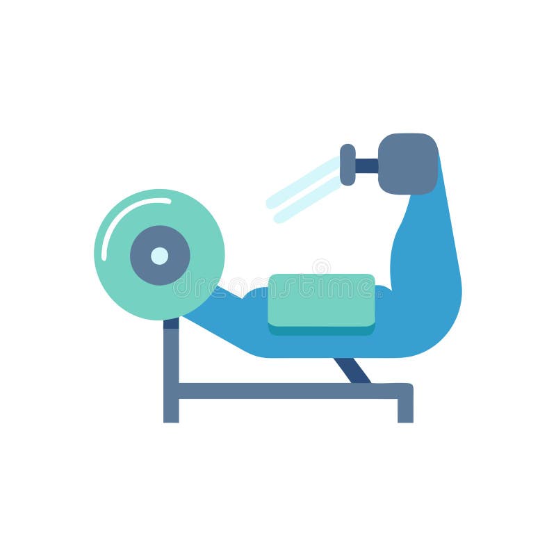 Fitness Adjustable Bicep Curl Machine Icon Stock Illustration ...