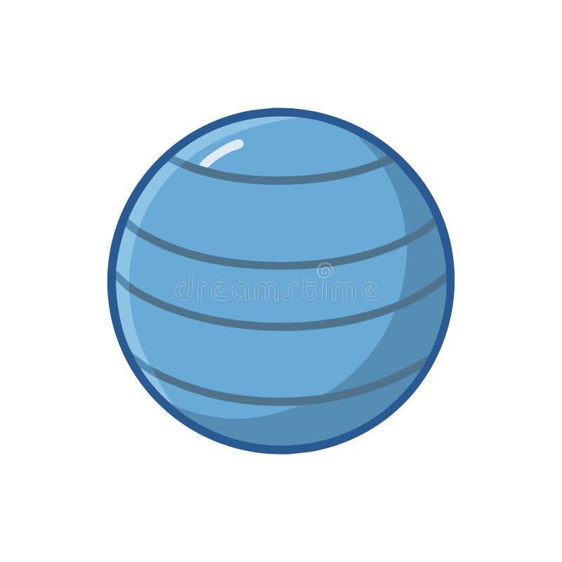Fitness Adjustable Exercise Ball Icon Stock Image - Illustration of ...