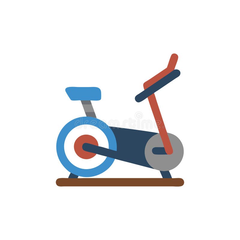 Fitness Adjustable Exercise Bike Icon Stock Photo - Illustration of ...