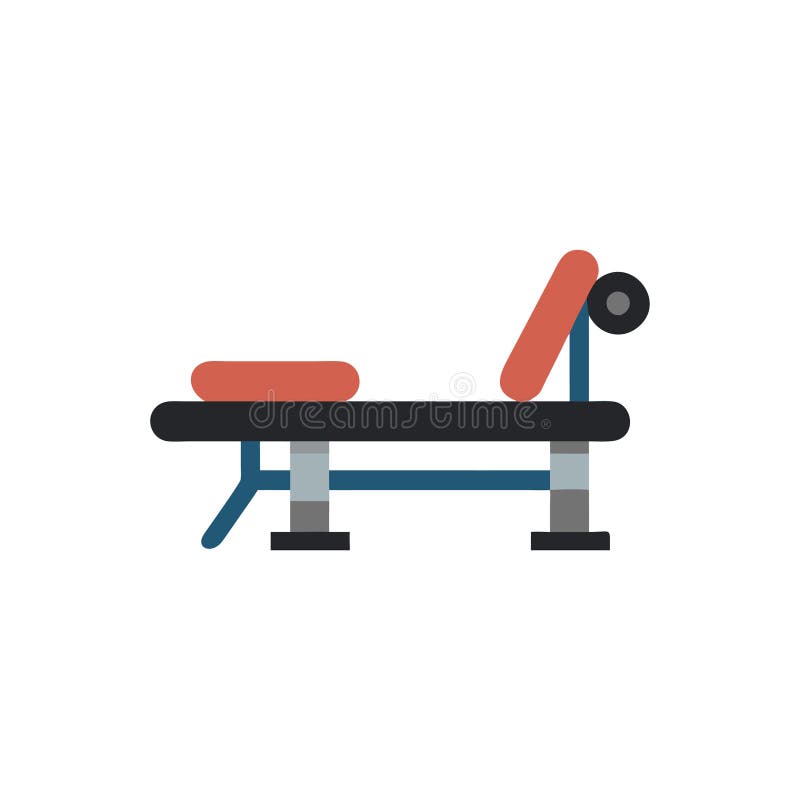 Fitness Adjustable Flat Bench Icon Stock Photo - Illustration of ...