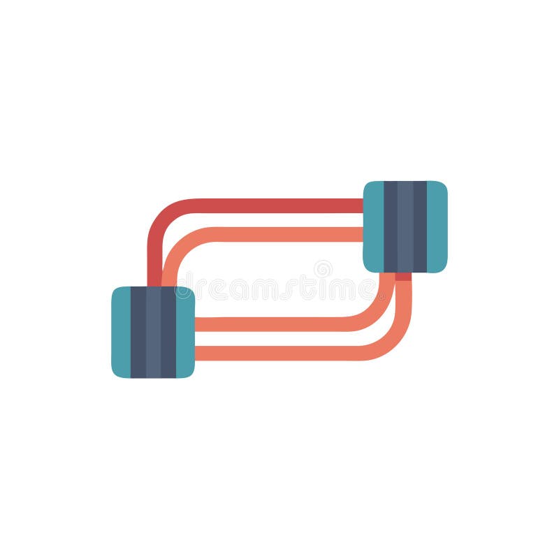 Fitness Adjustable Flat Resistance Band Icon Stock Photo - Illustration ...