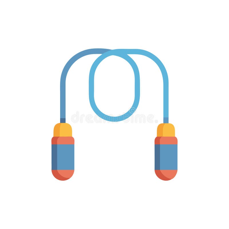 Fitness Adjustable Jump Rope Icon Stock Photo - Illustration of design ...