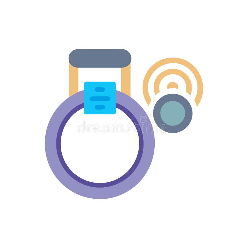 Fitness Adjustable Smart Ring Icon Stock Illustration - Illustration of ...