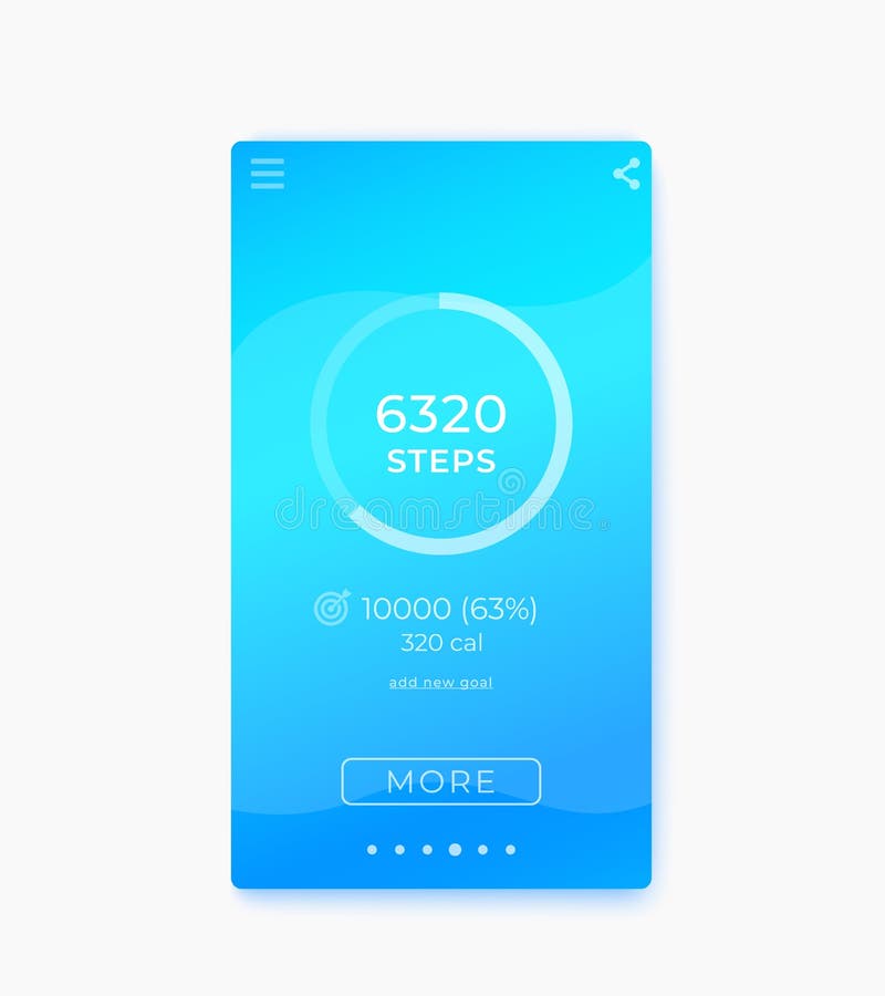 Fitness App, Activity Tracker, Step Counter Ui Stock Vector ... Fitness App, Activity Tracker, Step Counter Ui Stock Vector ...