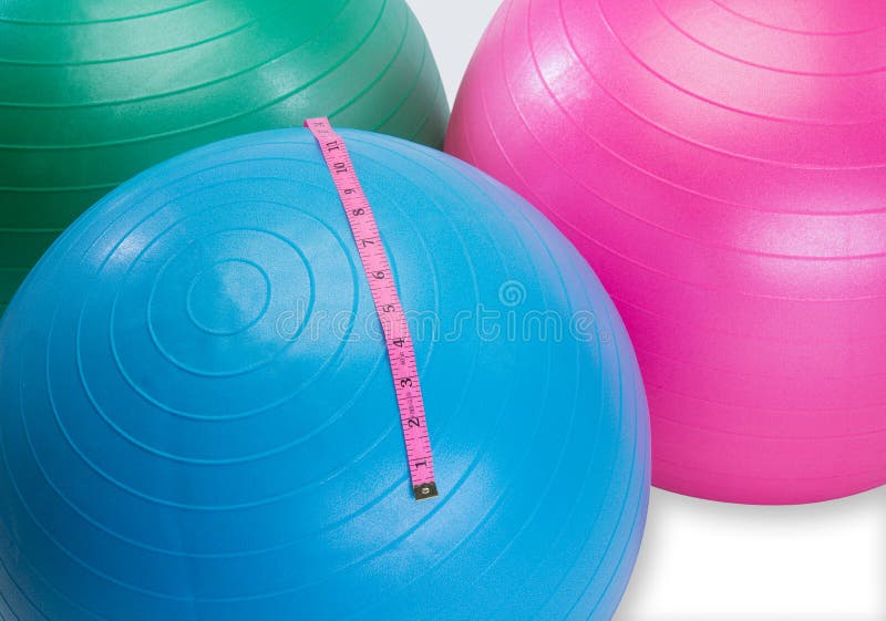 Fitness Balls and Measures stock image. Image of club - 50081509