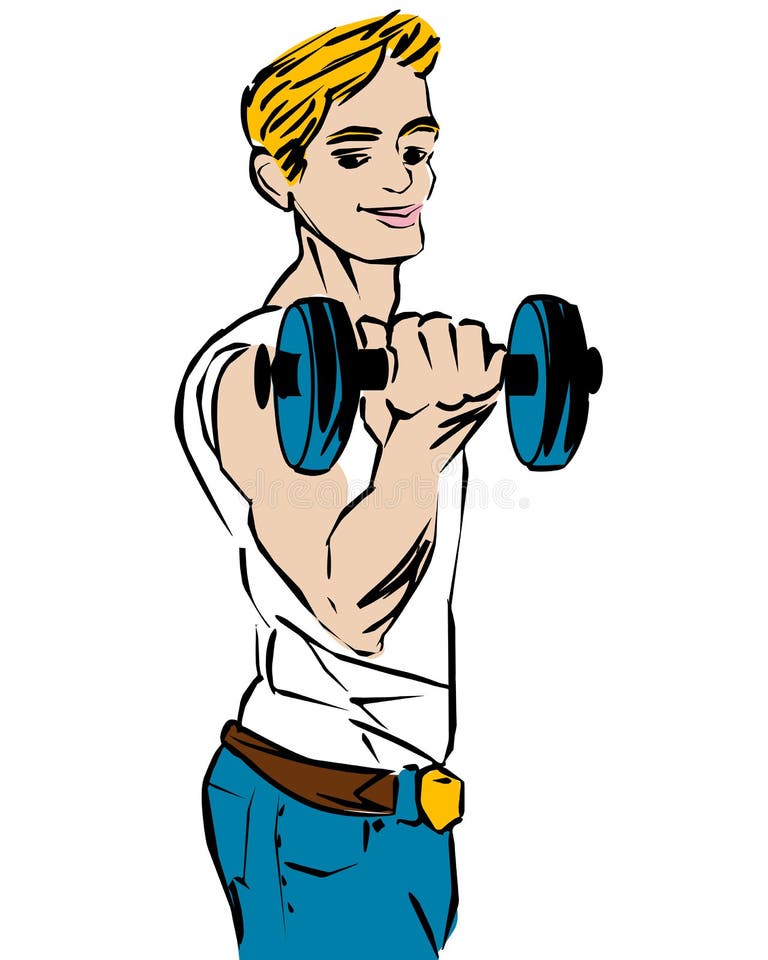 Cartoon Fitness Boy Stock Illustrations – 16,160 Cartoon Fitness Boy ...