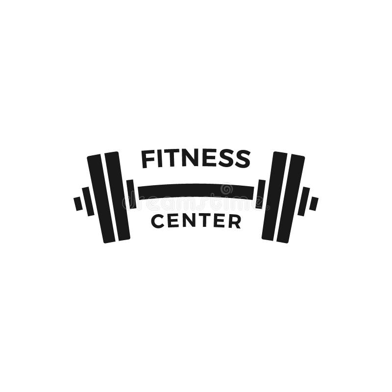 Fitness Center Icon Logo Vector Stock Vector - Illustration of label ...