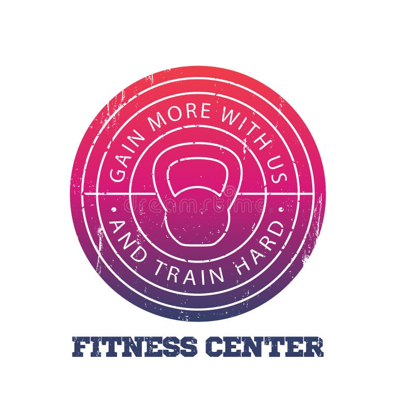 Fitness Center Round Logo, Badge Stock Vector - Illustration of graphic ...
