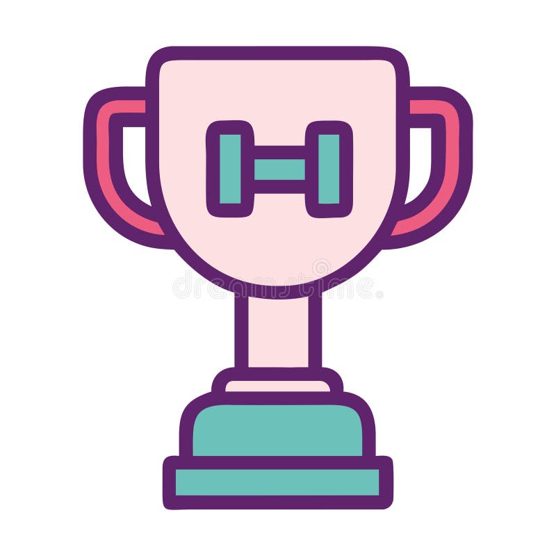 Fitness Challenge Trophy Achievement Icon Stock Illustration ...