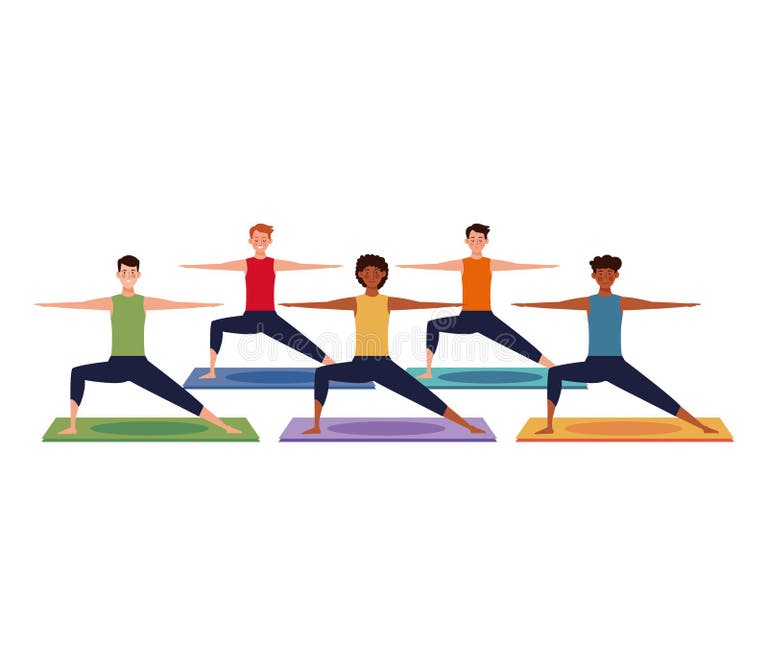 Fitness Class Group Stretch Icon Stock Vector - Illustration of ...