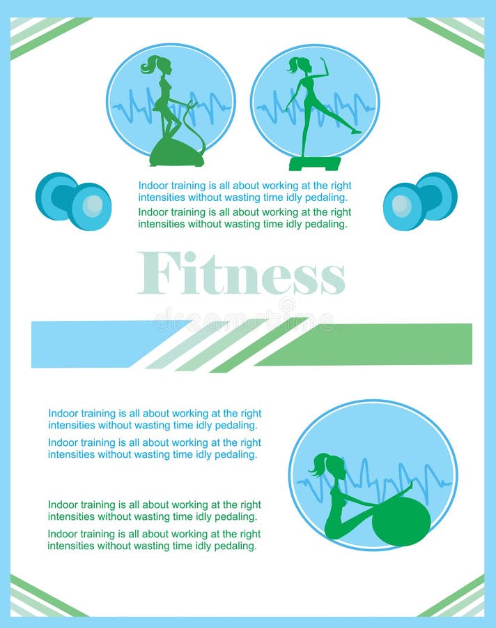 Fitness Club flyer stock vector. Illustration of person - 53792480