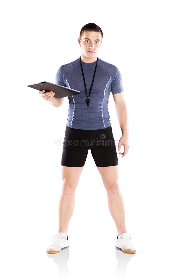 Fitness coach stock photo. Image of handsome, background - 34988652