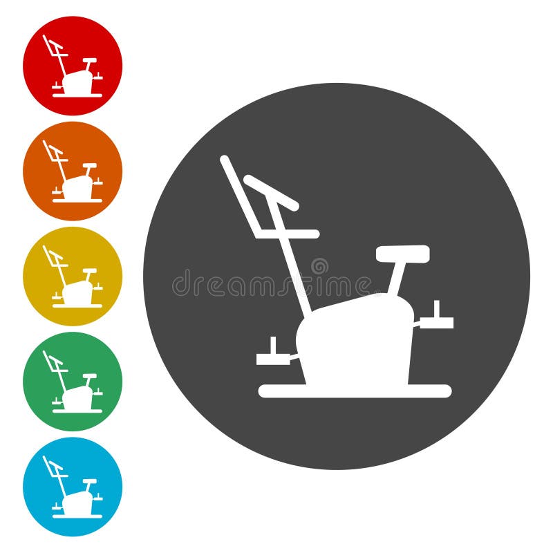 Fitness Cycling Icon, Bike Trainer Icon Stock Vector - Illustration of ...