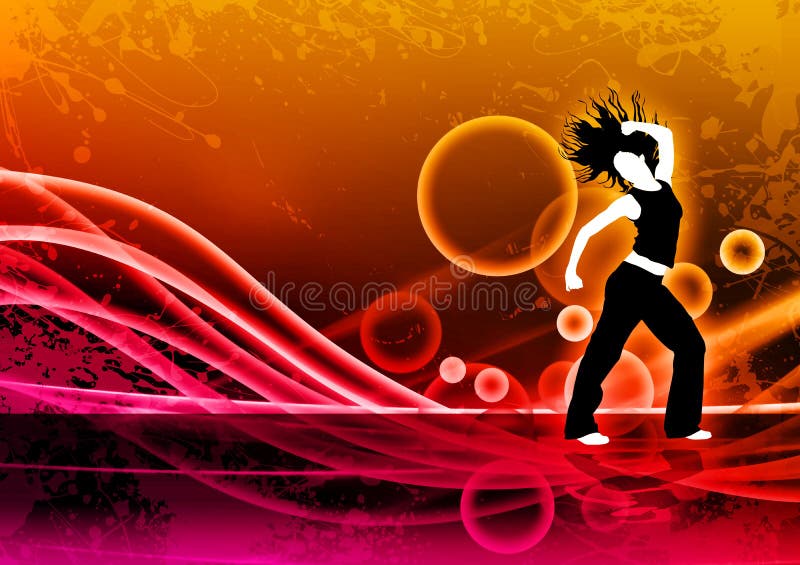 Zumba Fitness Dance Background Stock Illustration - Illustration of ...