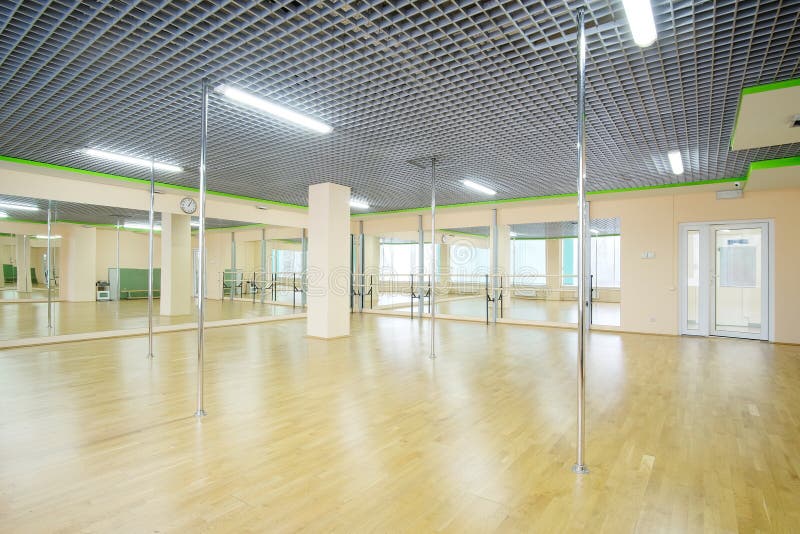 Fitness or dance hall stock image. Image of class, interior - 83342157