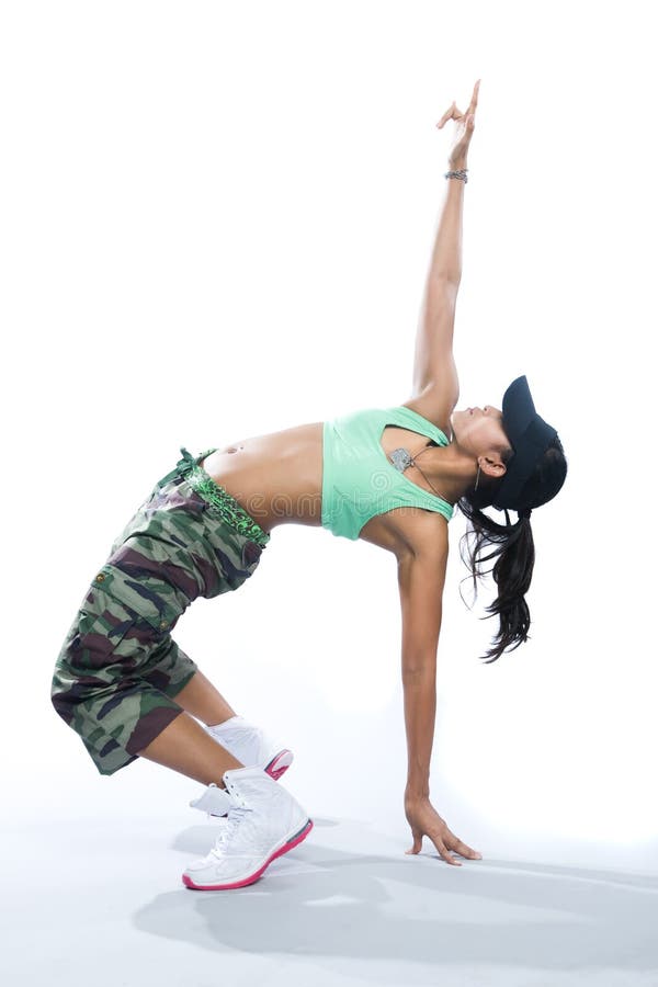 Fitness Dancer Striking a Backward Pose Stock Image - Image of female ...