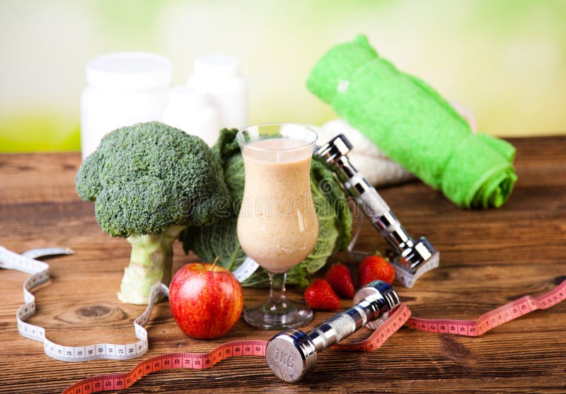 Fitness Diet, Vitamins, Healthy and Fresh Stock Image - Image of ...