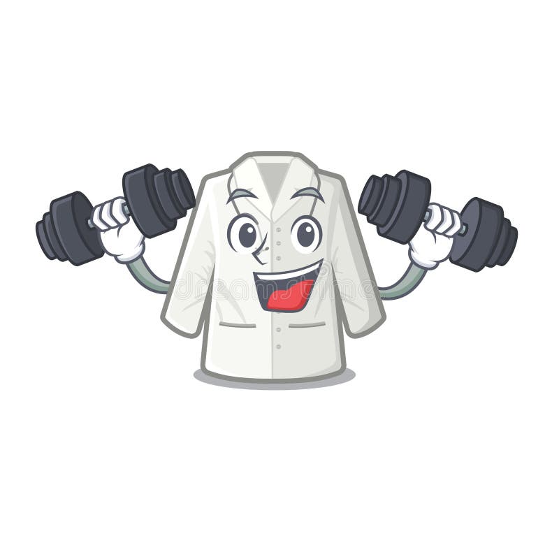Fitness Doctor Coat in the Cartoon Shape Stock Vector - Illustration of ...