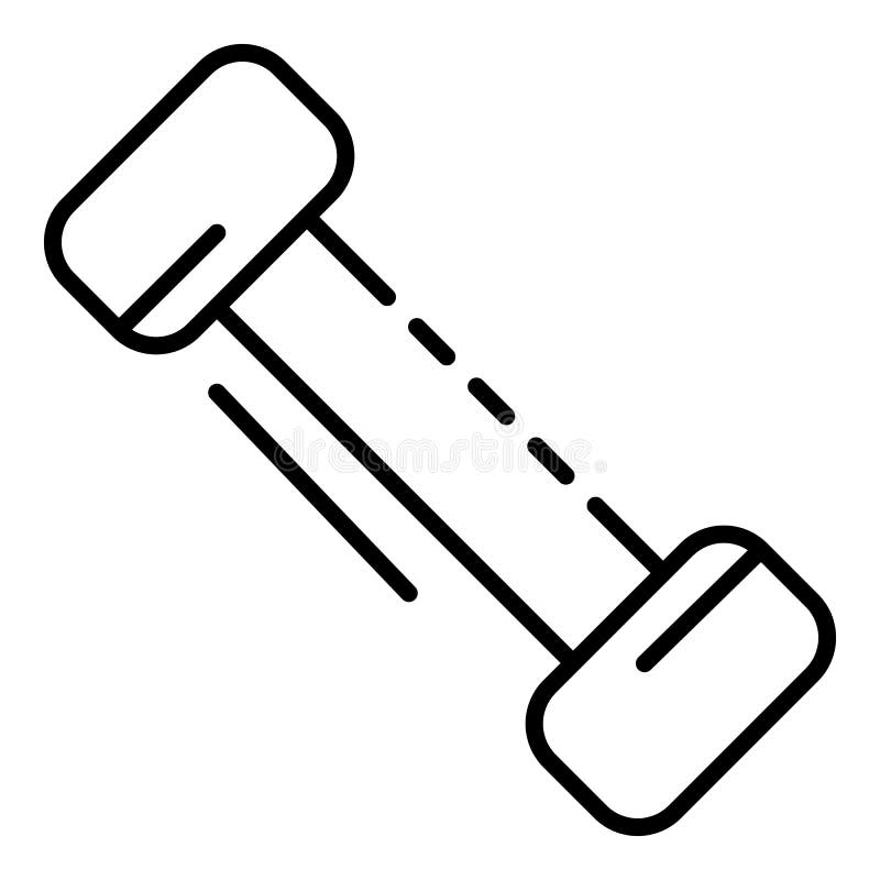 Fitness Dumbbell Icon, Outline Style Stock Vector - Illustration of ...