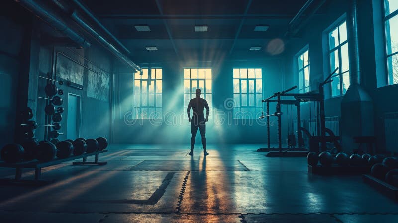 Fitness Enthusiast in a Gym, Copy Space Stock Image - Image of people ...