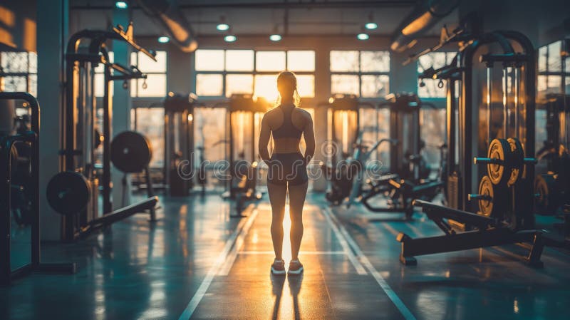 Fitness Enthusiast in a Gym, Copy Space Stock Image - Image of ...