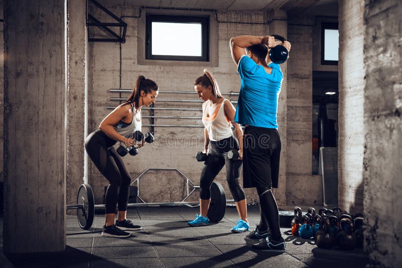 Fitness and Exercise with Friends is the Best. Stock Image - Image of ...