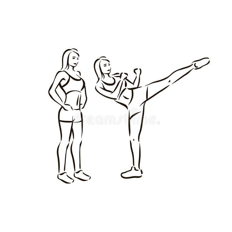 Fitness Exercise Work Out Illustration Vector On White Background Stock Vector Illustration Of