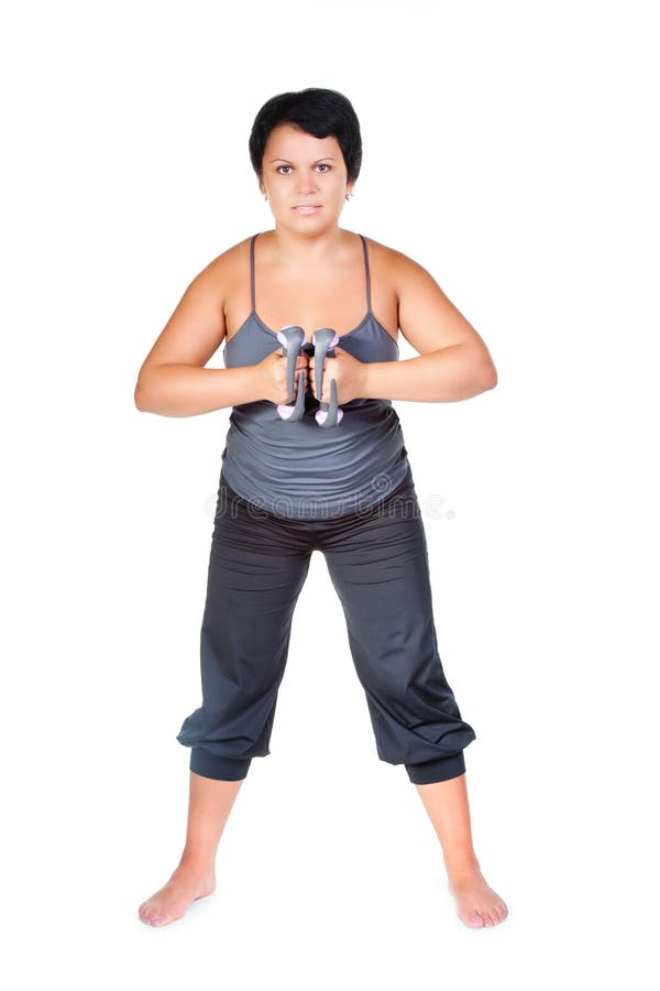 Fitness for fat woman stock photo. Image of size, motion - 30992228
