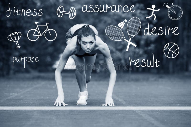 Fitness female runner stock photo. Image of athletic - 64101634