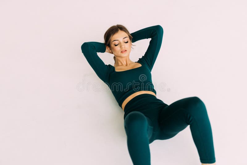 Fitness Female Working Out At The Gym Muscular Young Woman Doing