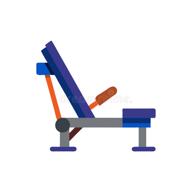 Fitness Adjustable Leg Press Machine Icon Stock Illustration ...