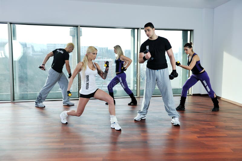 Fitness group stock image. Image of athlete, muscle, health - 12962989