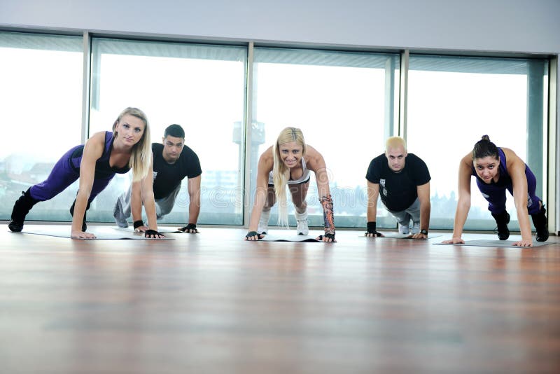 Fitness group stock image. Image of club, move, exercise - 12963057