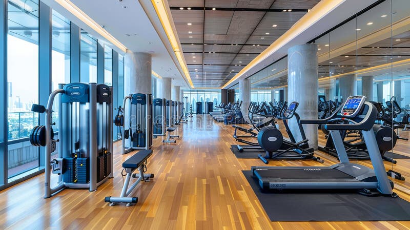 Fitness Gym and Training Facility Stock Illustration - Illustration of nutrition, instructors ...