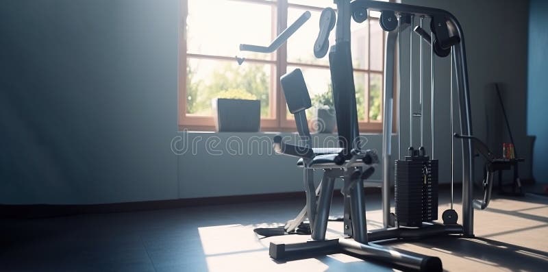 Fitness and Health Exercise Machine in the Gym. AI Generated. Stock ...