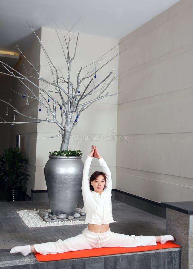 Fitness at home stock image. Image of gymnast, yoga, exercise - 7670525