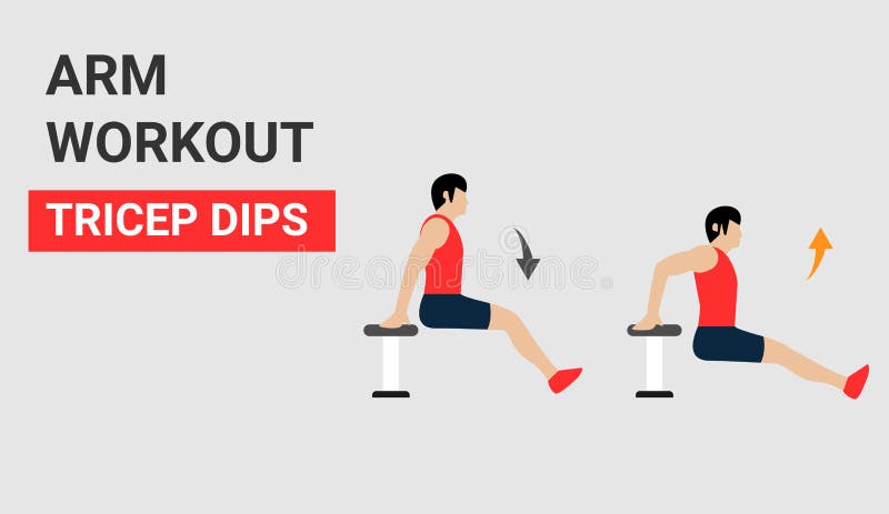 Fitness icon. tricep dips stock vector. Illustration of aerobic - 195476063