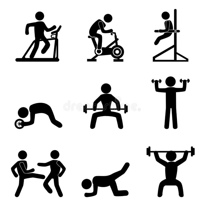 Gym Trainer Set stock vector. Illustration of partner - 58740941